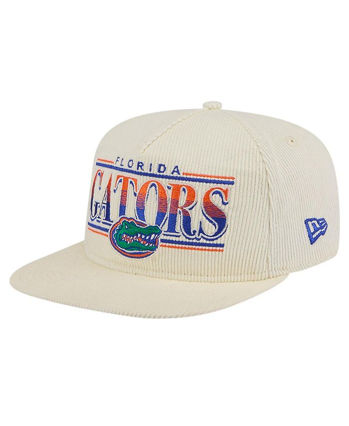 New Era Men's White Florida Gators Throwback Golfer Corduroy Snapback ...