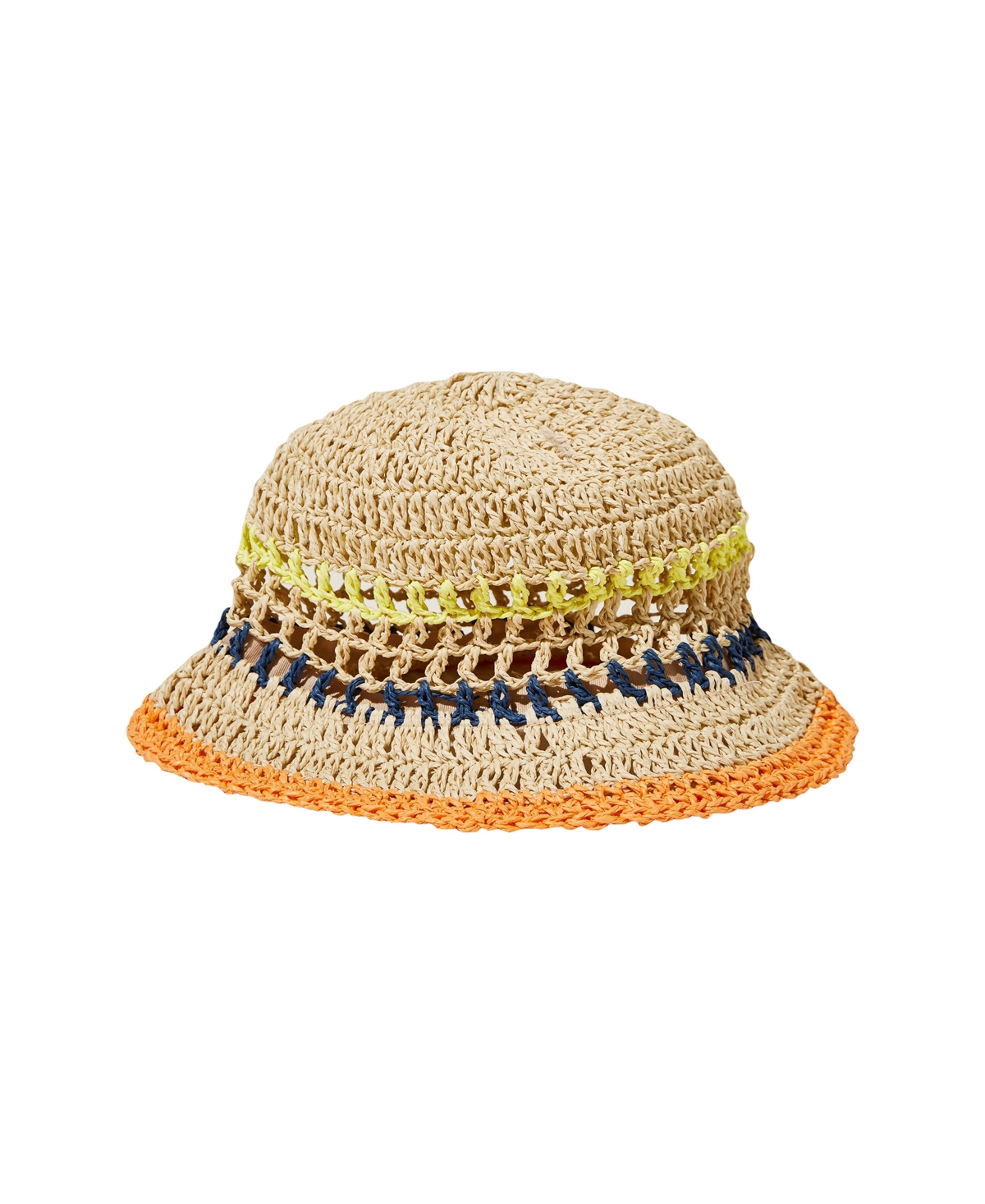 Click here for Cotton On Mens Crochet Bucket Hat - Raffia  Multi... prices