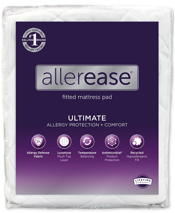 AllerEase Ultimate Protection and Comfort Allergy Protection Mattress Pad, Queen - Macy's
