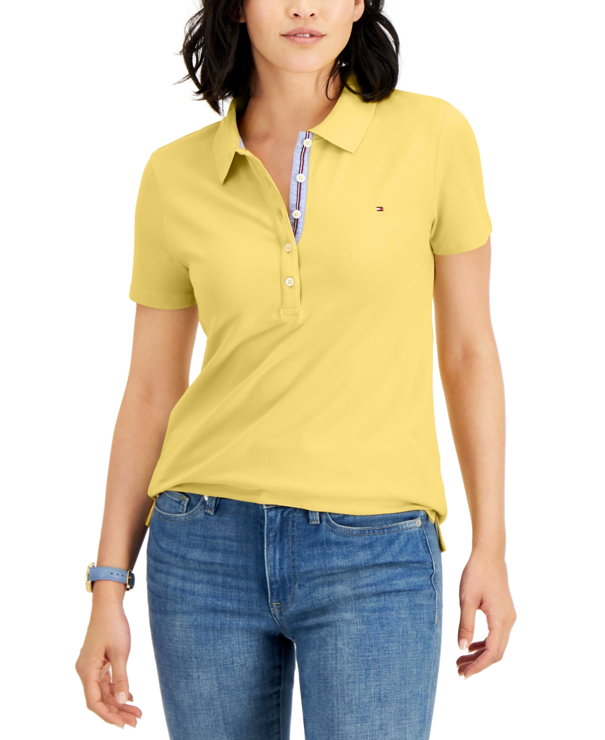 Click here for Tommy Hilfiger Womens Solid Short-Sleeve Polo Top... prices