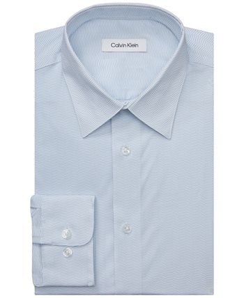 Calvin Klein Men's Steel+ Slim Fit Stretch Wrinkle Free Dress Shirt - Macy's