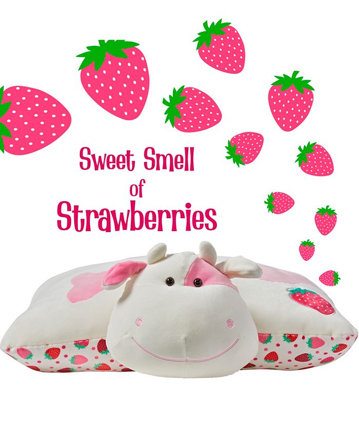 Pillow Pets Sweet Scented Strawberry Cow Puff - Macy's