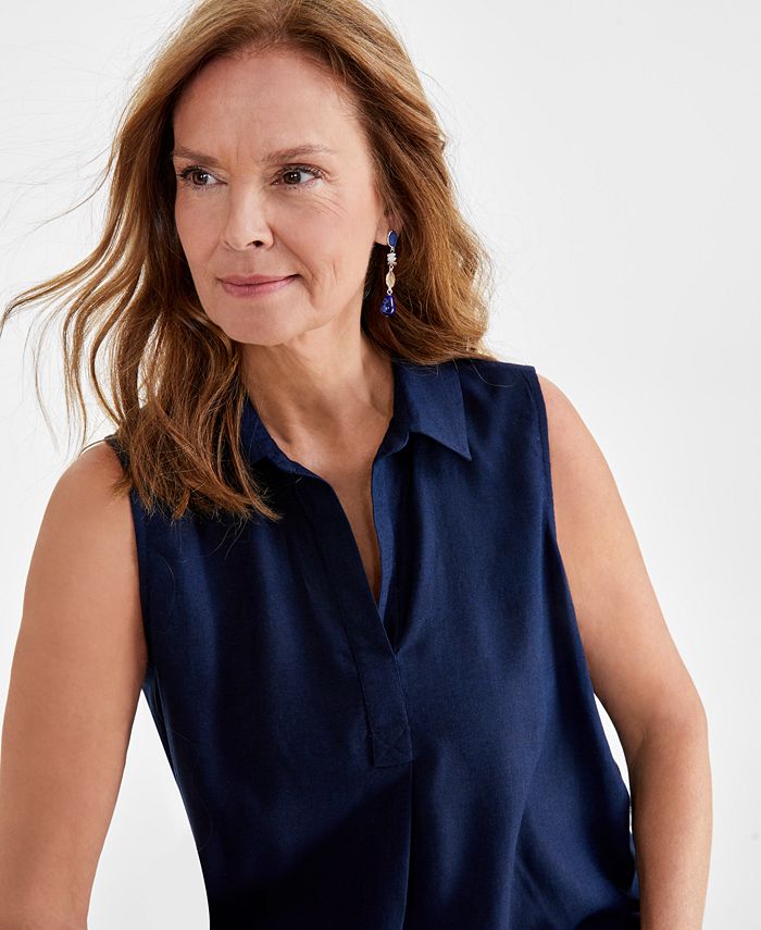 Style & Co Women's Sleeveless Popover Shirt, Created for Macy's - Macy's