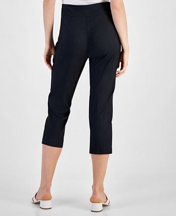 JM Collection Women's Rivet-Trim Denim Capri Pants, Created for Macy's ...