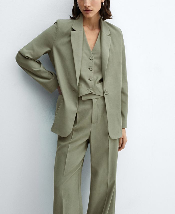 MANGO Women's Pleated Suit Pants - Macy's