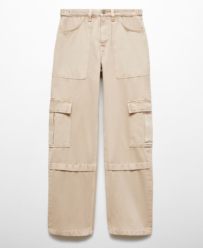 MANGO Women's Pocket Cargo Jeans - Macy's