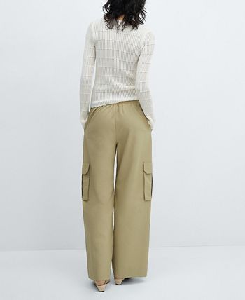 MANGO Women's Elastic Waist Cargo Pants - Macy's