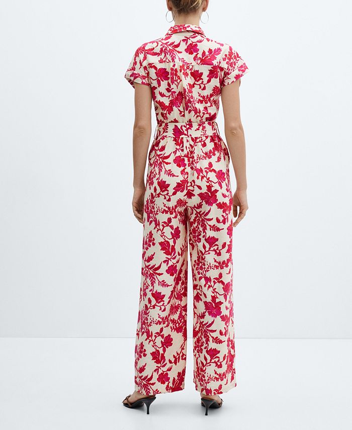 MANGO Women's Floral Print Jumpsuit - Macy's