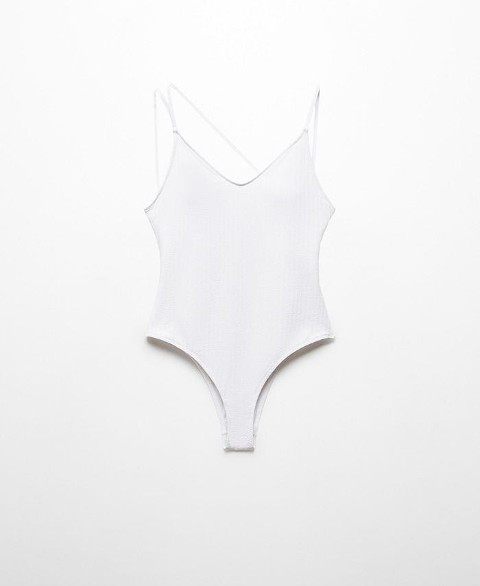 MANGO Women's V-Neck Swimsuit - Macy's
