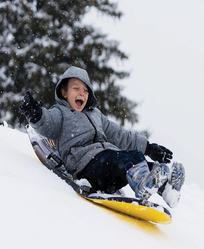 SNOWFUN - 45" Black Yellow Sled - Macy's
