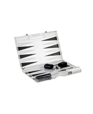 Infinity 18-Inch Lucite Glass Backgammon Set - Macy's