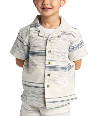 Sovereign Code Toddler & Little Boys Tour Textured Striped Shirt - Macy's