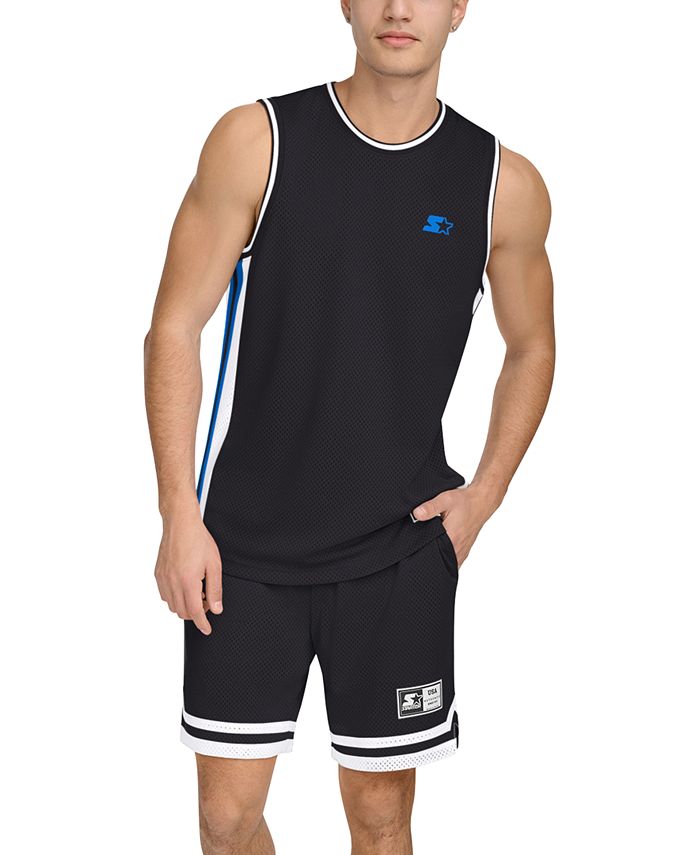 Starter Men's Classic-Fit Tipped Mesh Basketball Tank - Macy's
