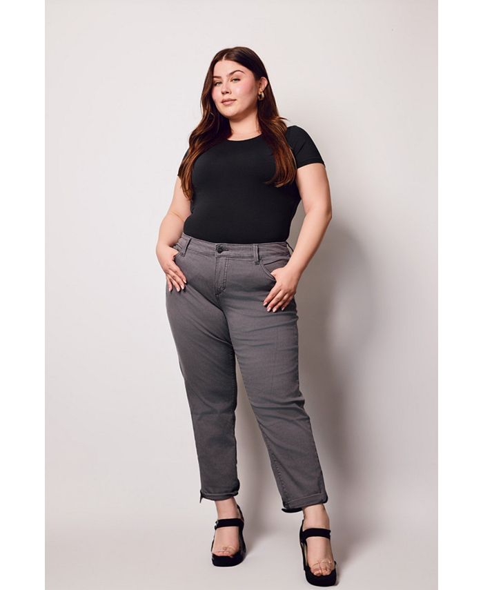 SLINK Jeans Plus Size Color Boyfriend Pants - Macy's