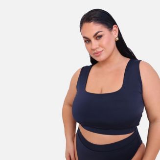 Rebdolls Essential Square Neck Swim Top - Navy - Macy's