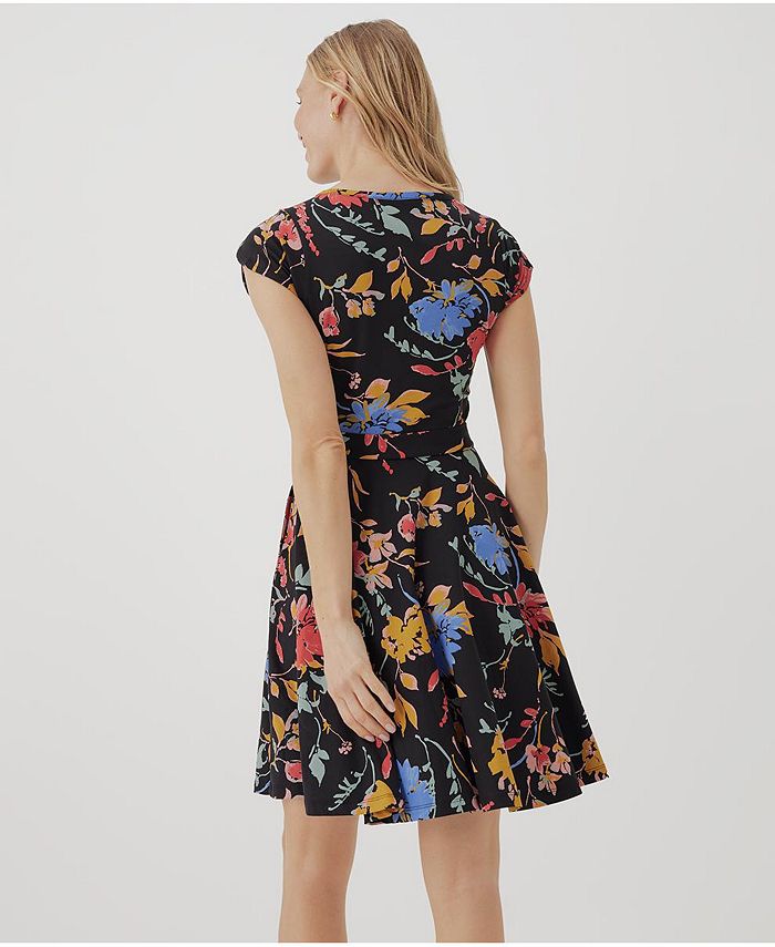 Pact Women's Organic Cotton Fit & Flare Petal Sleeve Dress - Macy's
