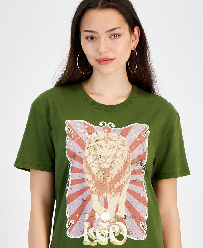 Self Esteem Juniors' Leo Graphic-Print Crewneck Tee - Macy's