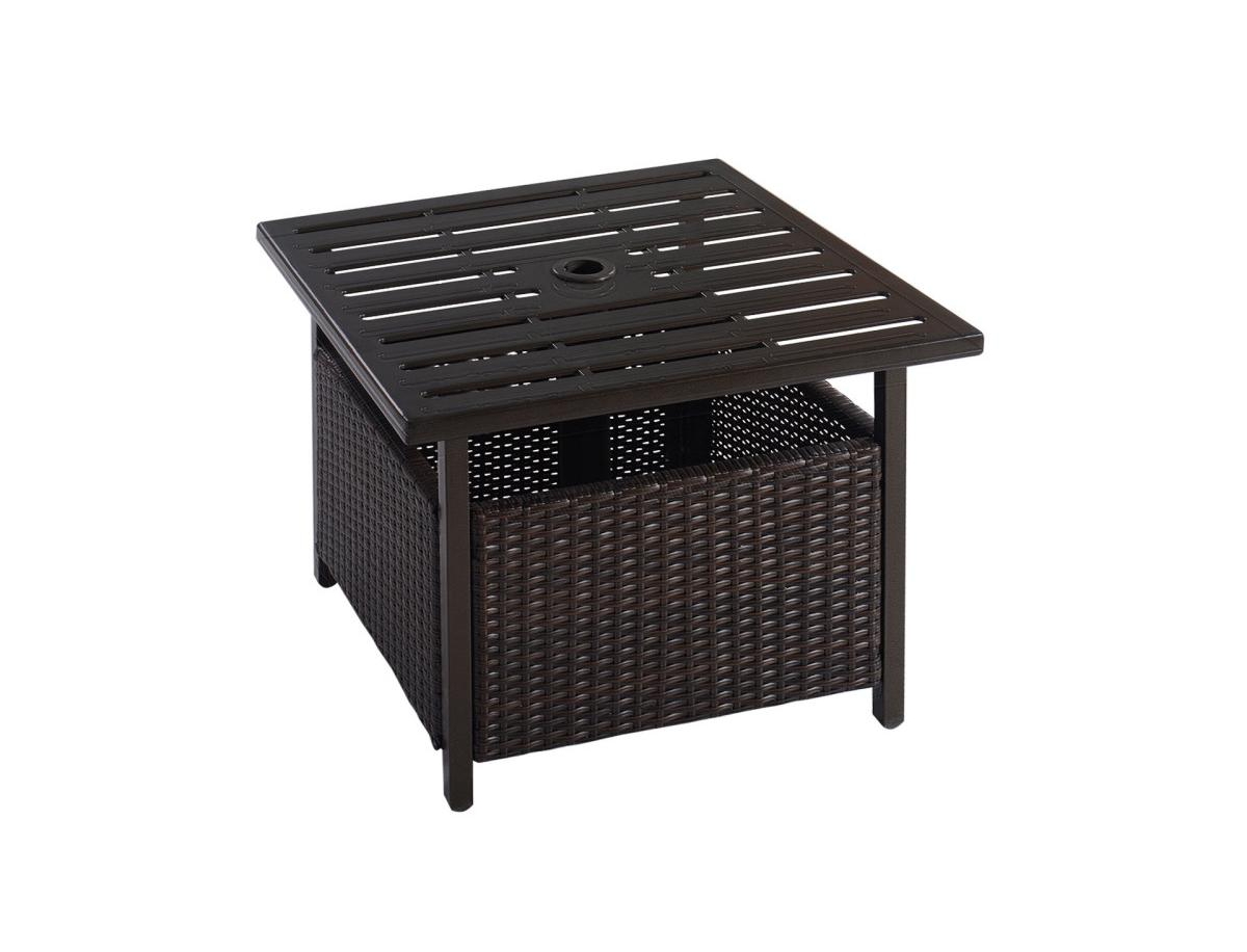 Click here for Slickblue Outdoor Patio Rattan Wicker Steel Side D... prices