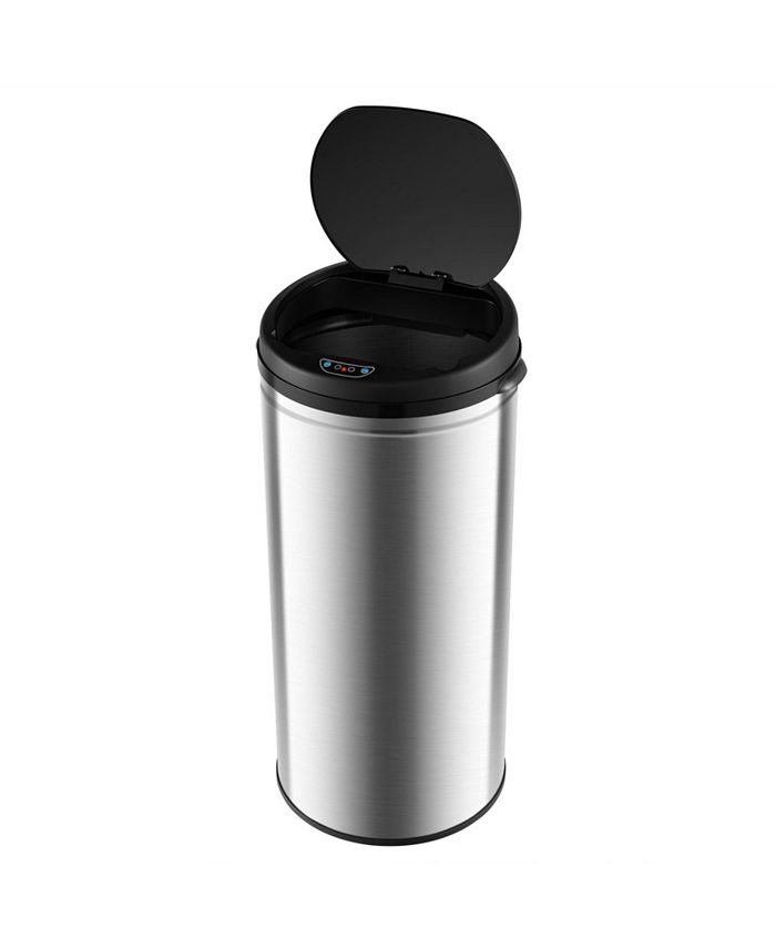 Slickblue 8 Gal Automatic Trash Can with Stainless Steel Frame ...