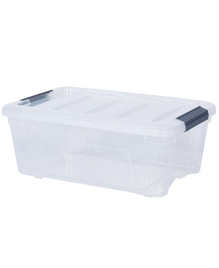 Slickblue Sturdy Plastic Latch Stack Storage Tubs Box - Macy's