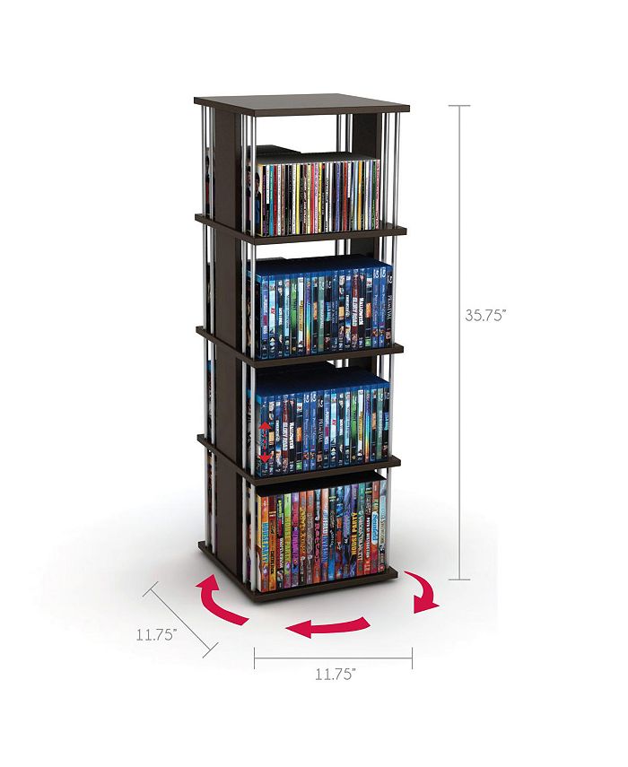 Simplie Fun Storage- Atlantic Typhoon Media Spinner Espresso - Macy's