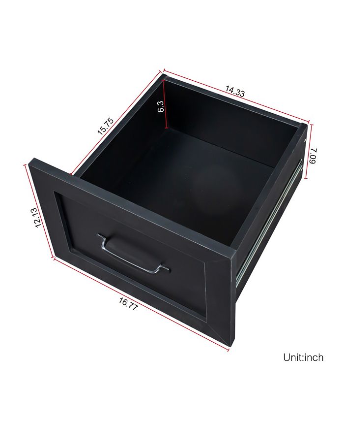 Simplie Fun Home Office Computer Desk With Hutch, Antiqued Finish - Macy's