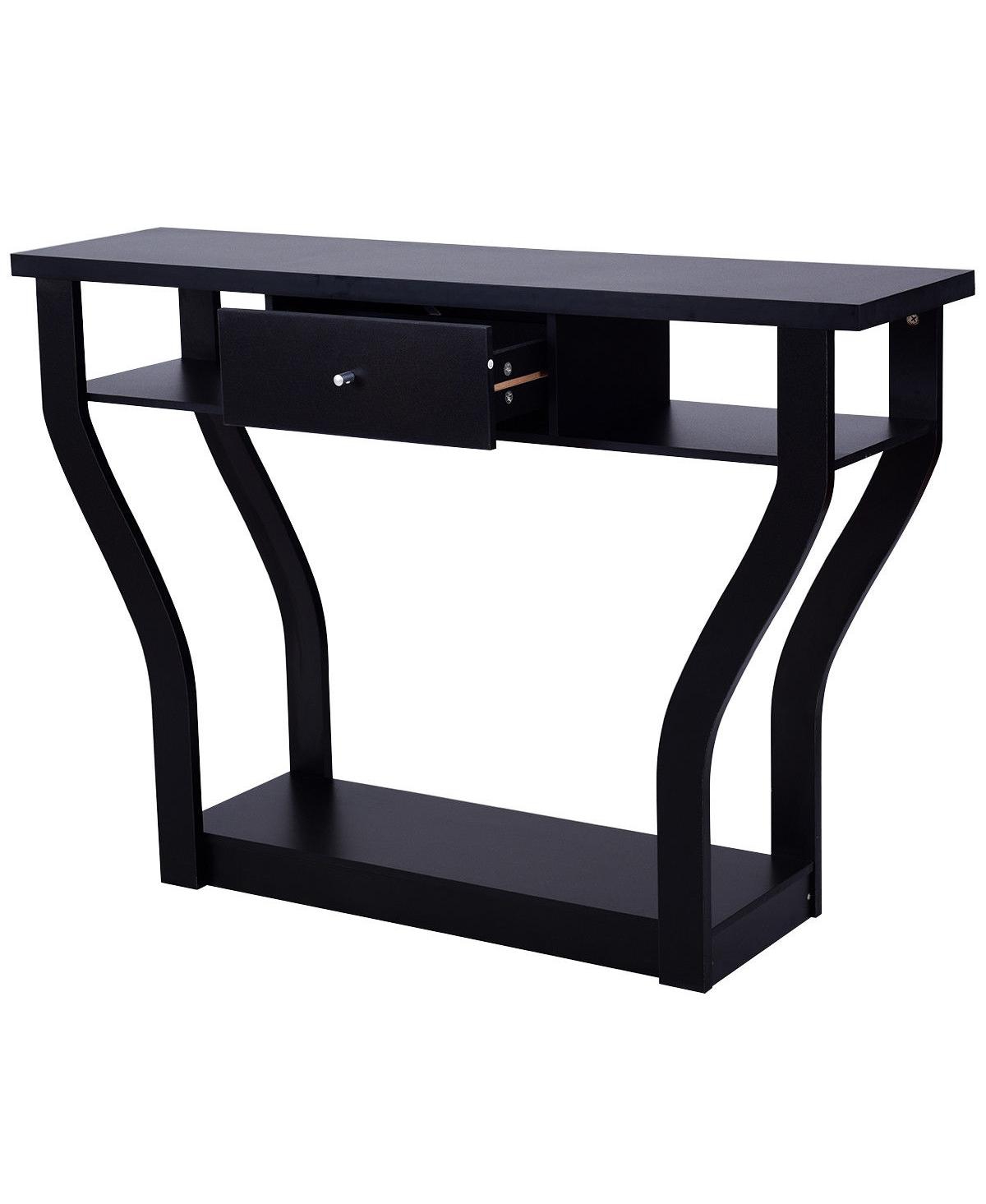 Click here for Slickblue Modern Sofa Accent Table with Drawer - B... prices