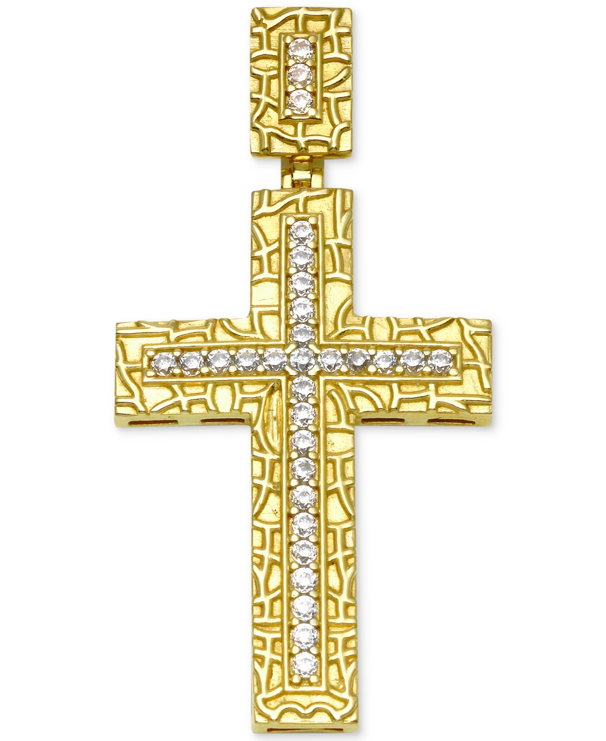 Click here for Mens Diamond Textured Cross Pendant (1/4 ct. t.w.)... prices