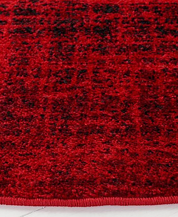 Safavieh Adirondack 116 Red and Black 4' x 4' Round Area Rug - Macy's