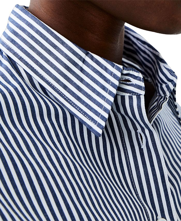 French Connection Women's Alissa Striped Cotton Button-Front Shirt - Macy's