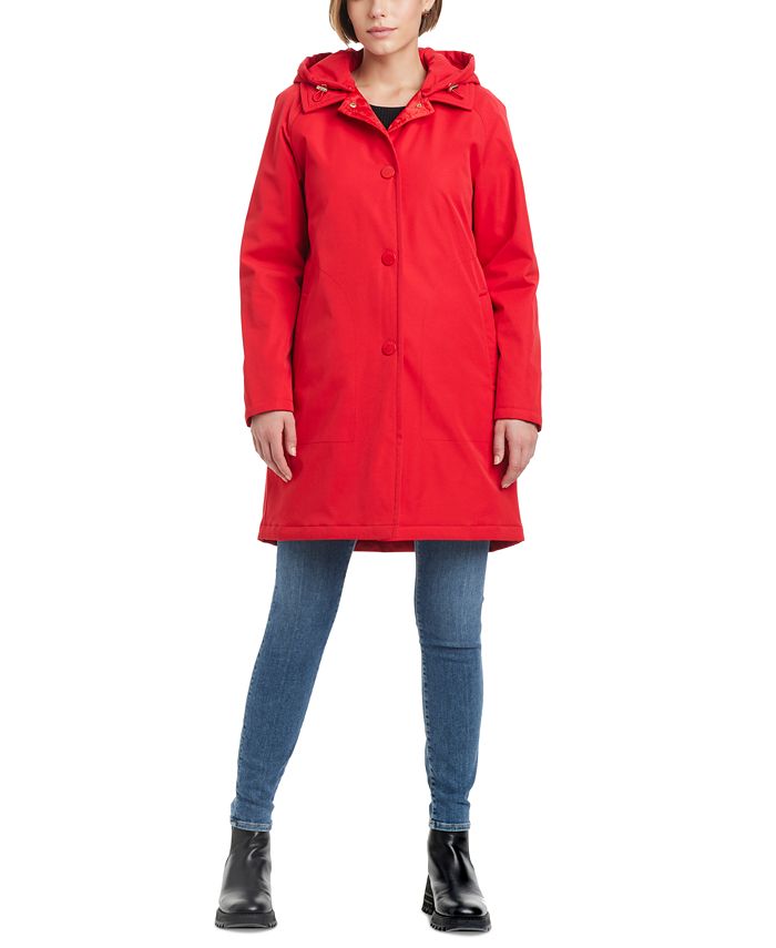 kate spade new york Women's Hooded A-Line Raincoat - Macy's