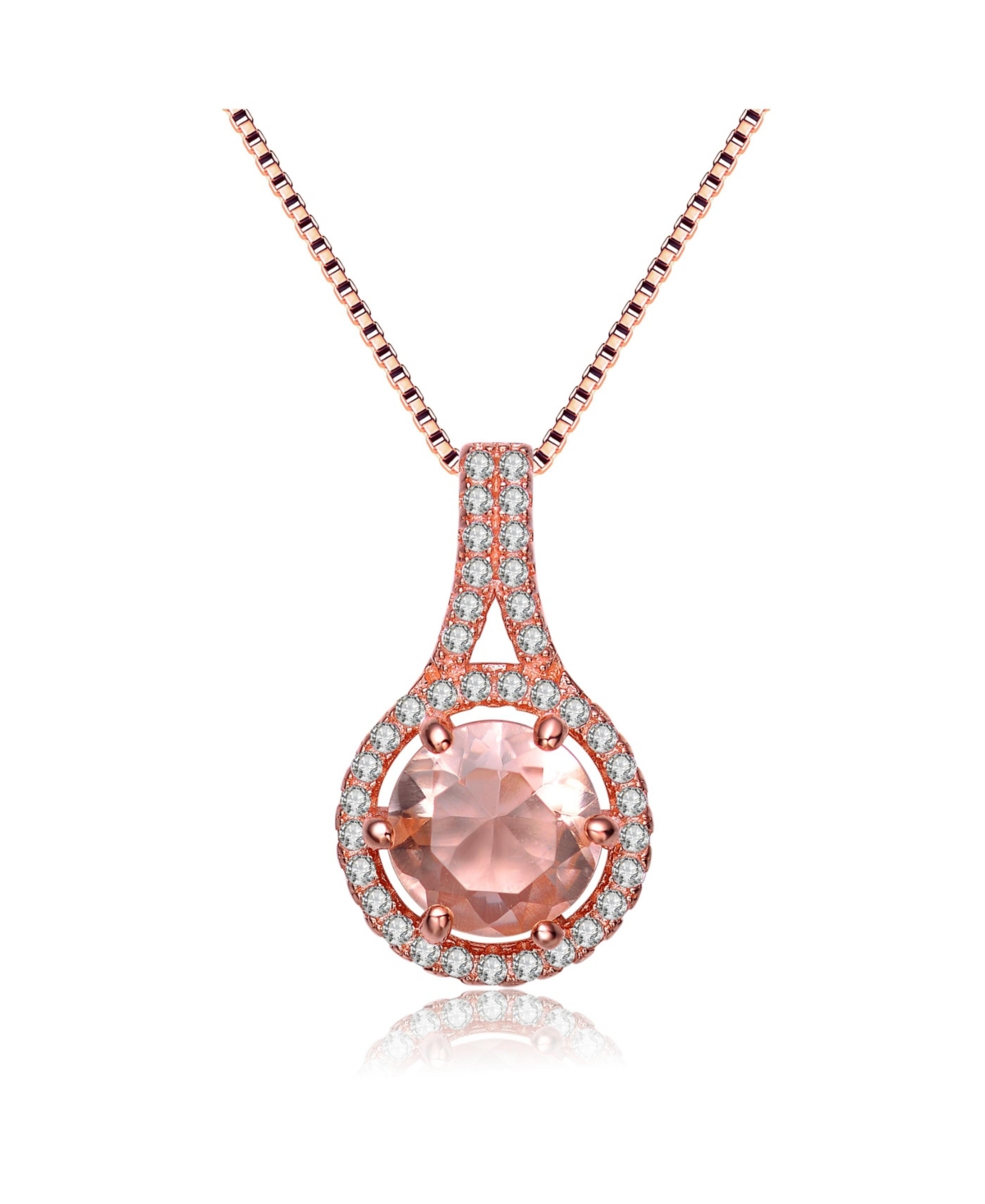 Click here for Sterling Silver 18K Rose Gold Overlay Champagne Cu... prices