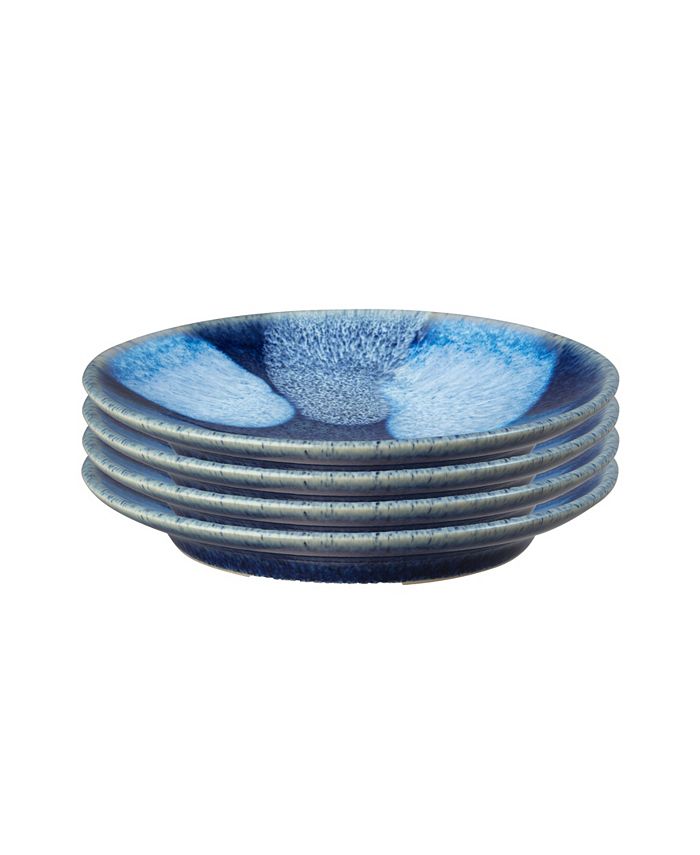 Denby Studio Blue Accent Set of 4 Small Plates - Macy's