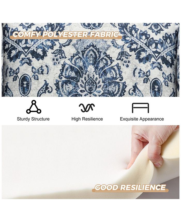 Hulala Home Millicent Upholstered Wingback Armchair with Nailhead Trim ...