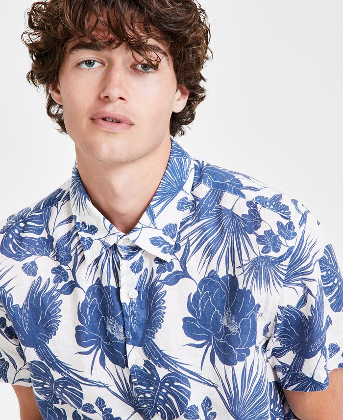 guess-men-s-island-tropical-botanical-print-button-down-linen-shirt
