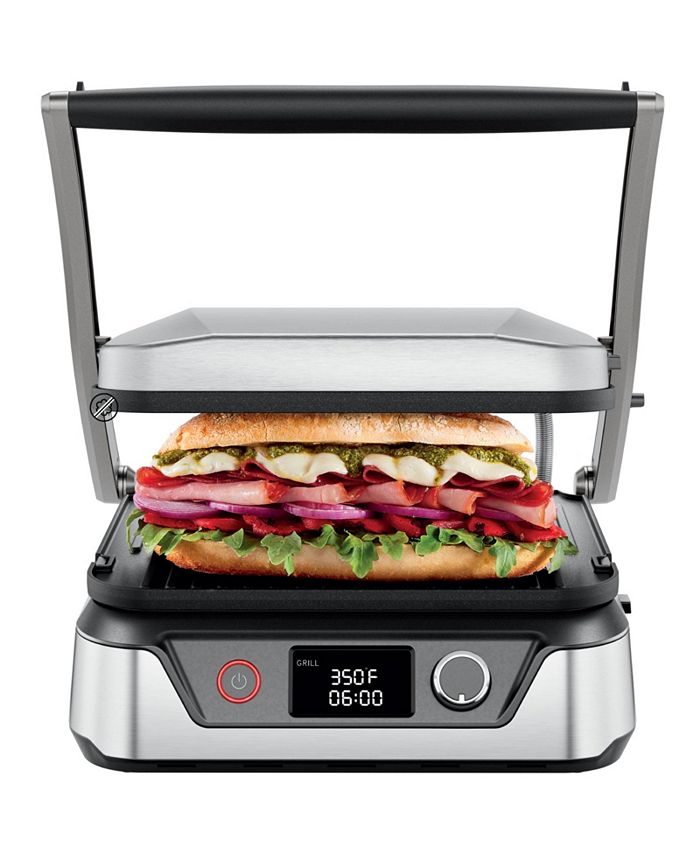 Chefman 5 in 1 Panini Press Grill w/ Reversable Non-Stick Plates, Opens ...
