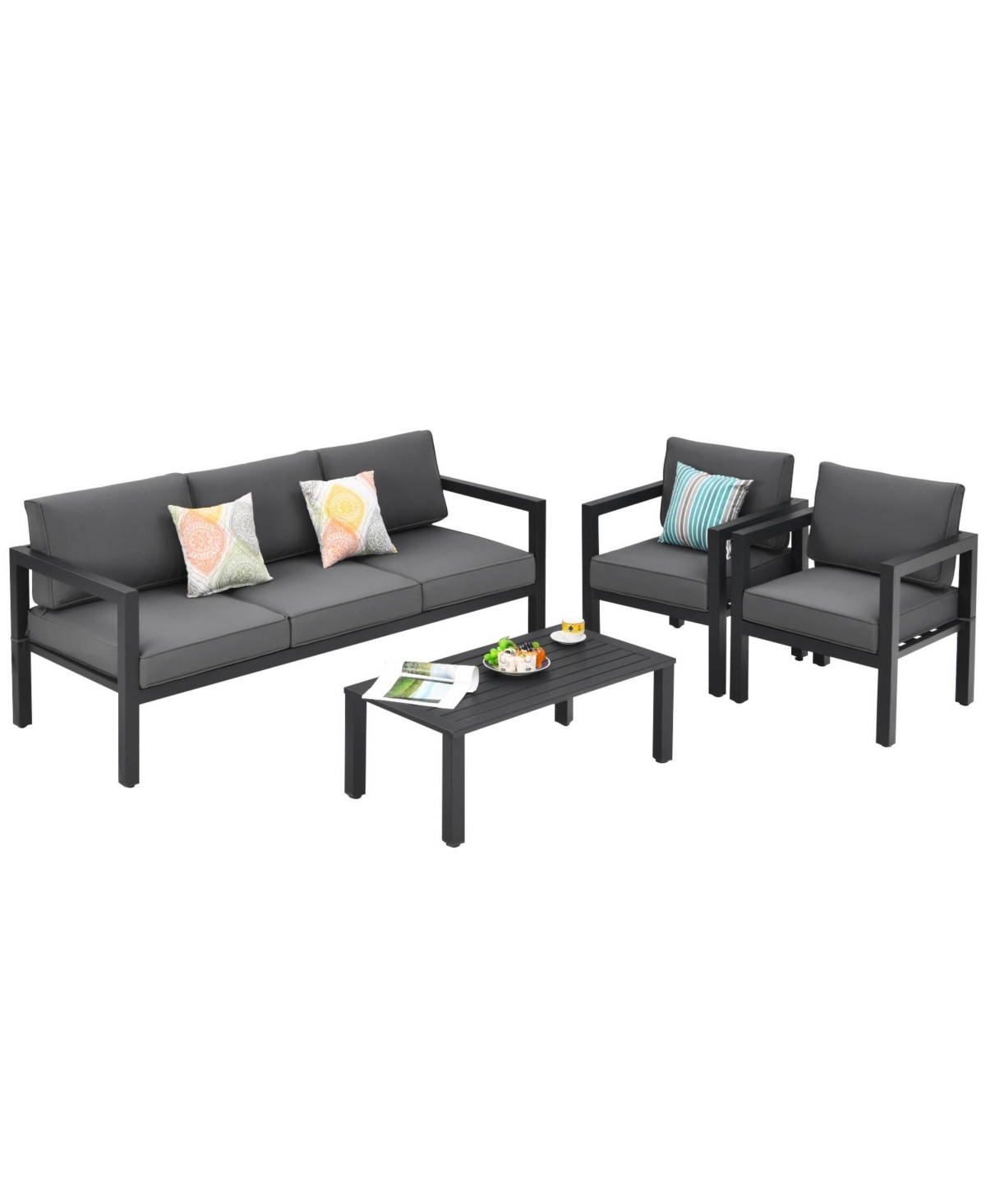 Click here for Sugift 4 Pieces Set Outdoor Furniture Set for Back... prices