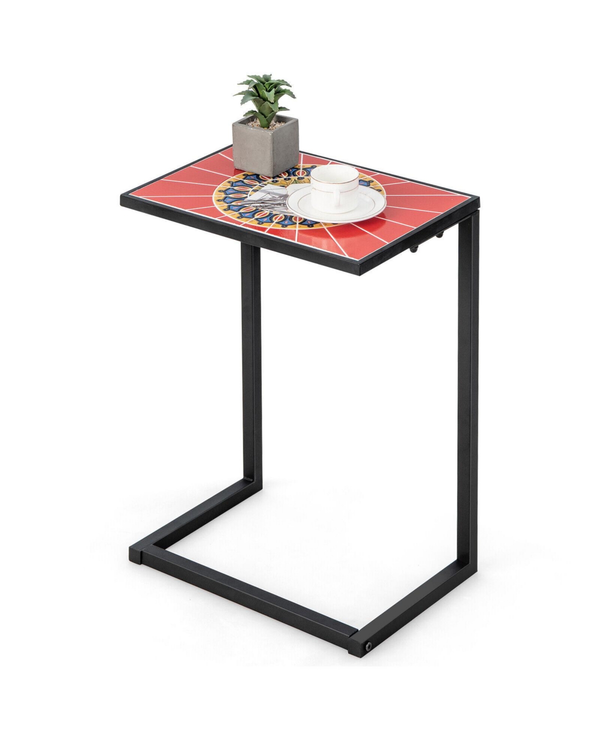 Click here for C-shaped Waterproof Outdoor Side End Table with Ce... prices