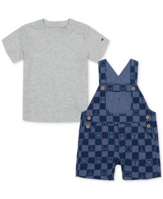 Tommy Hilfiger Baby Boys Short-Sleeve Heather T-Shirt & Printed ...