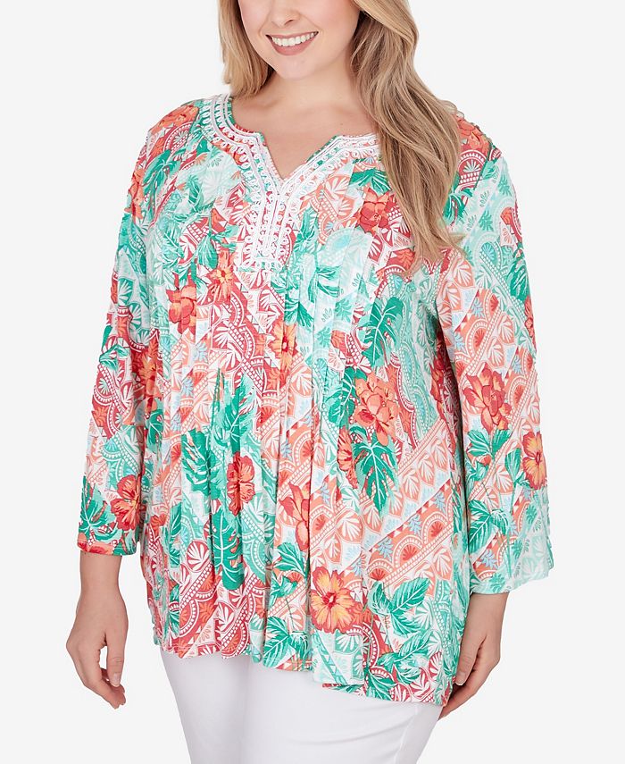 Ruby Rd. Plus Size Tropical Island Top - Macy's