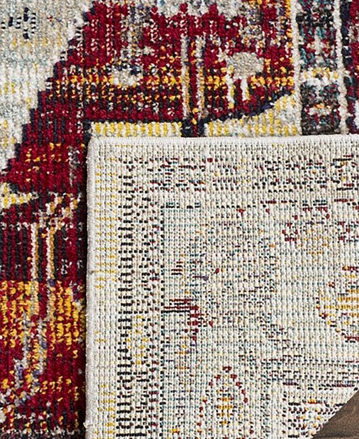 Safavieh Crystal CRS503 Light Blue and Red 7' x 7' Square Area Rug - Macy's