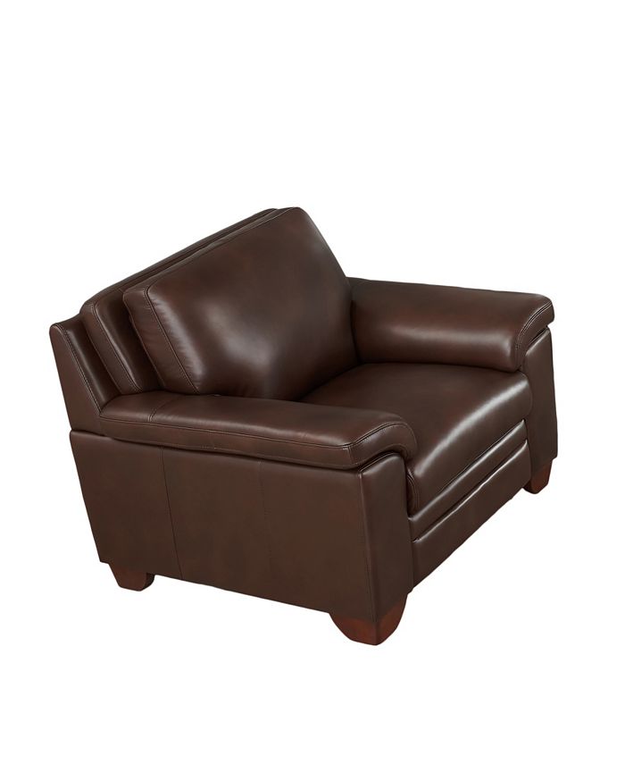 Hydeline Magnum 42" Top Grain Leather Chair - Macy's