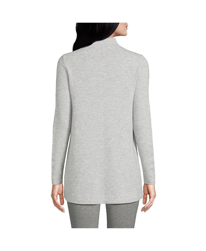 Lands' End Women's Cashmere Mock Neck Swing Tunic Sweater - Macy's