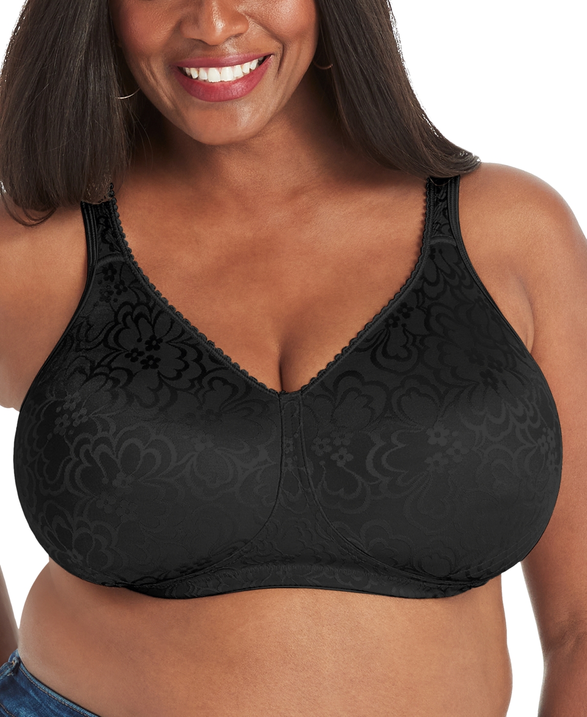 Playtex 18 Hour Ultimate Lift and Support Wireless Bra 4745 - Black
