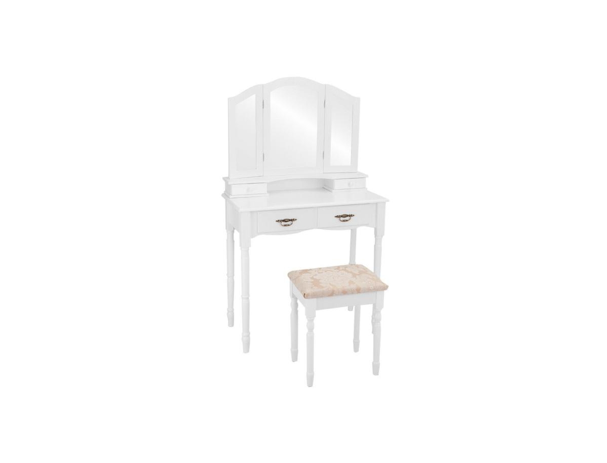 Click here for Slickblue Simple Vanity Set with Tri-Folding Mirro... prices