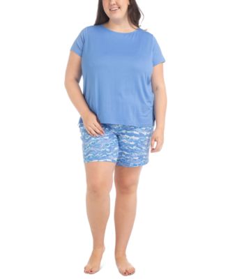 MUK LUKS Plus Size 2-Pc. Joyful Nautical Pajamas Set - Macy's