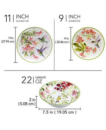 Certified International Hummingbirds 12 Pc Dinnerware Set, Service For ...