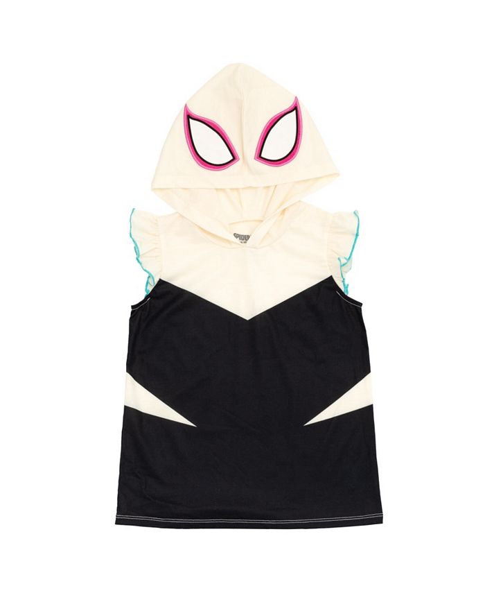 Marvel Girls Spider-Man Spider-Gwen Ghost Spider Hooded Cosplay Tank ...