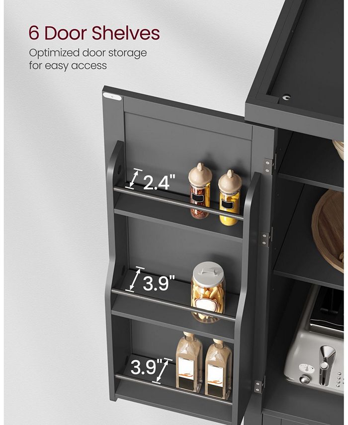 Slickblue Kitchen Pantry Cabinet, 72 Inch Freestanding Cupboard Tall ...