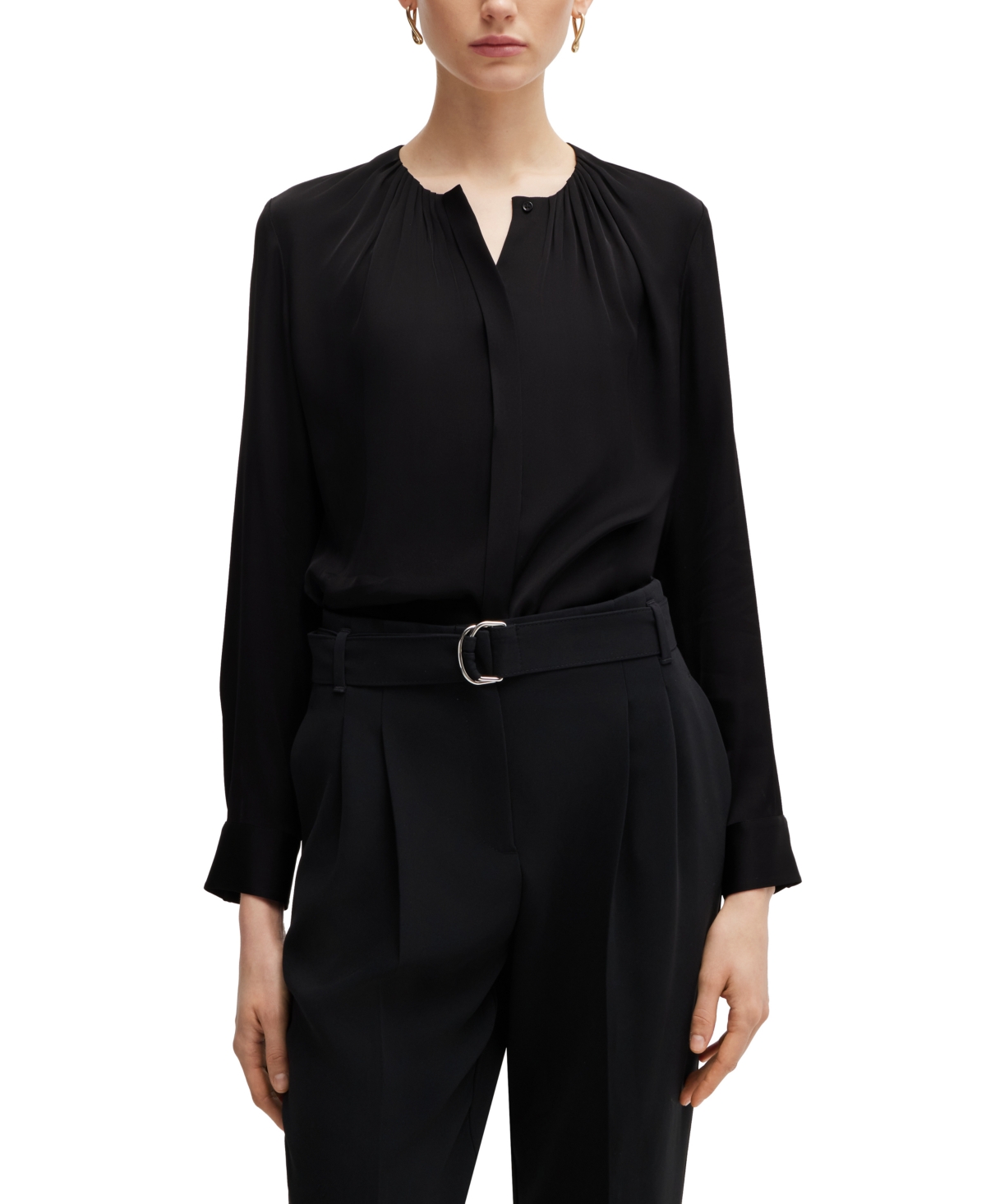 Click here for Boss by Hugo Boss Womens Stretch-Silk Crepe De Chi... prices